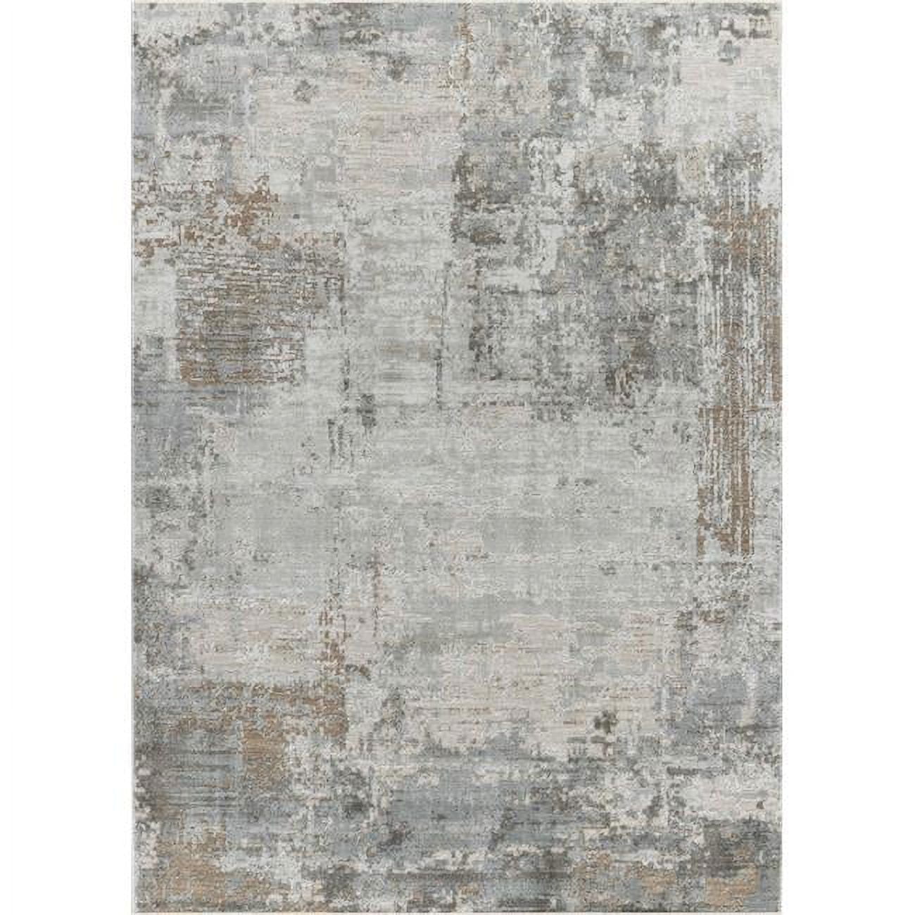 5 x 8 ft. Beige Abstract Power Loom Stain Resistant Rectangle Area Rug ...