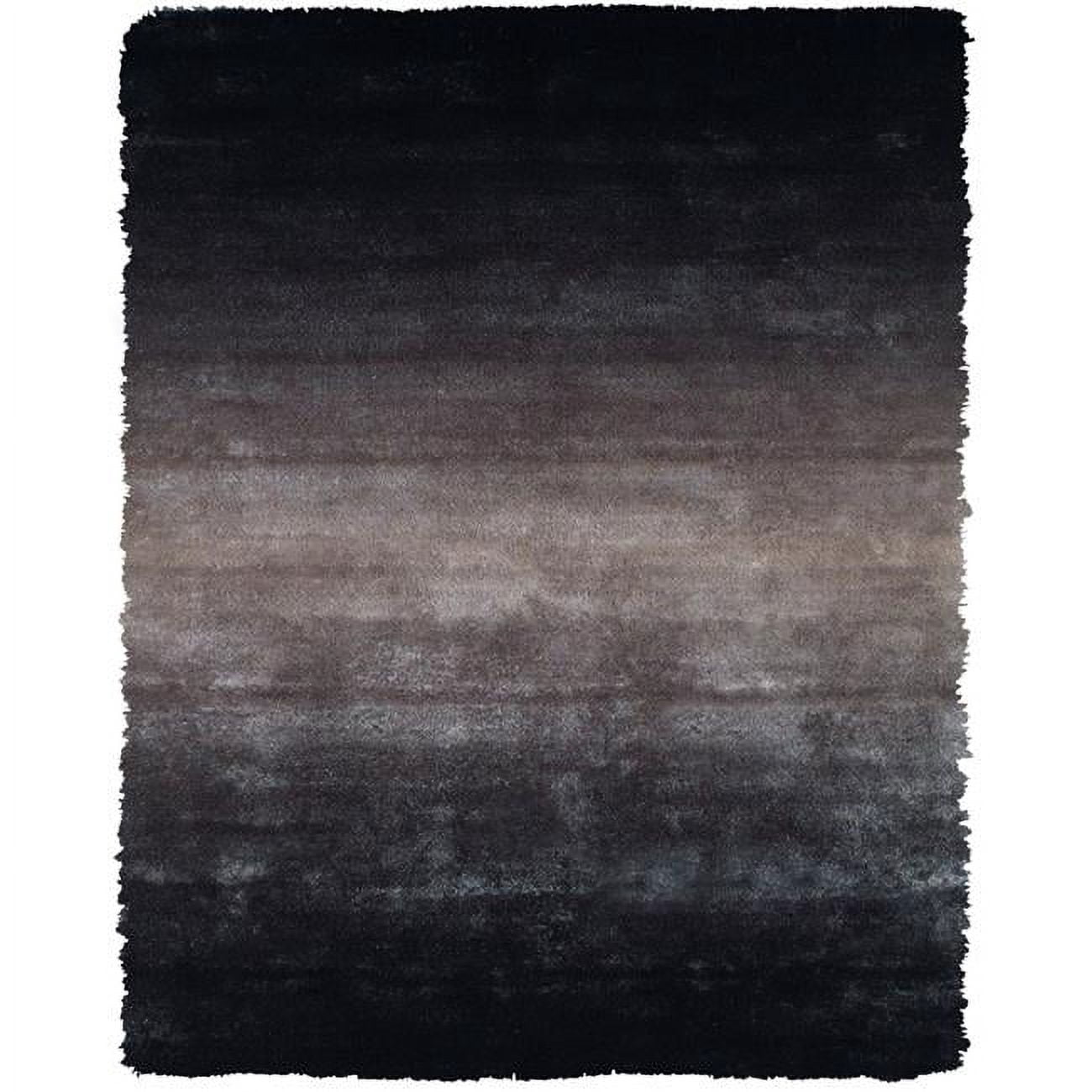 5 x 8 ft. Black & Gray Shag Hand Tufted Handmade Rectangle Area Rug ...