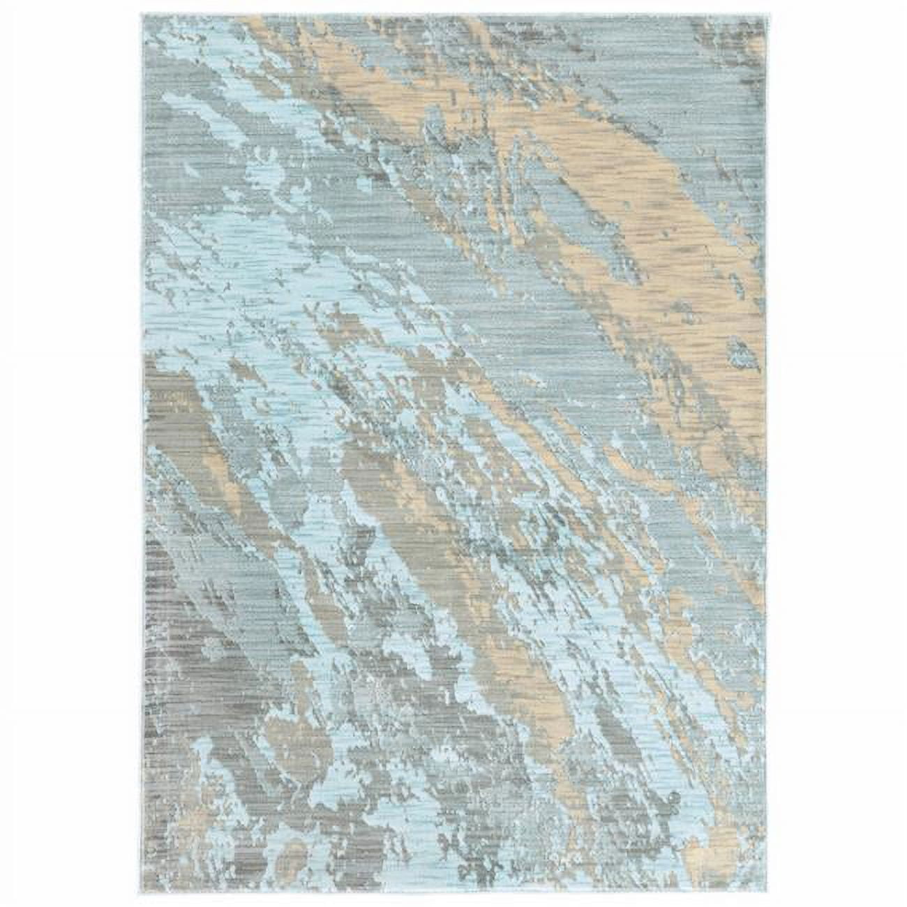 5 x 8 ft. Blue & Gray Abstract Impasto Area Rug - Walmart.com