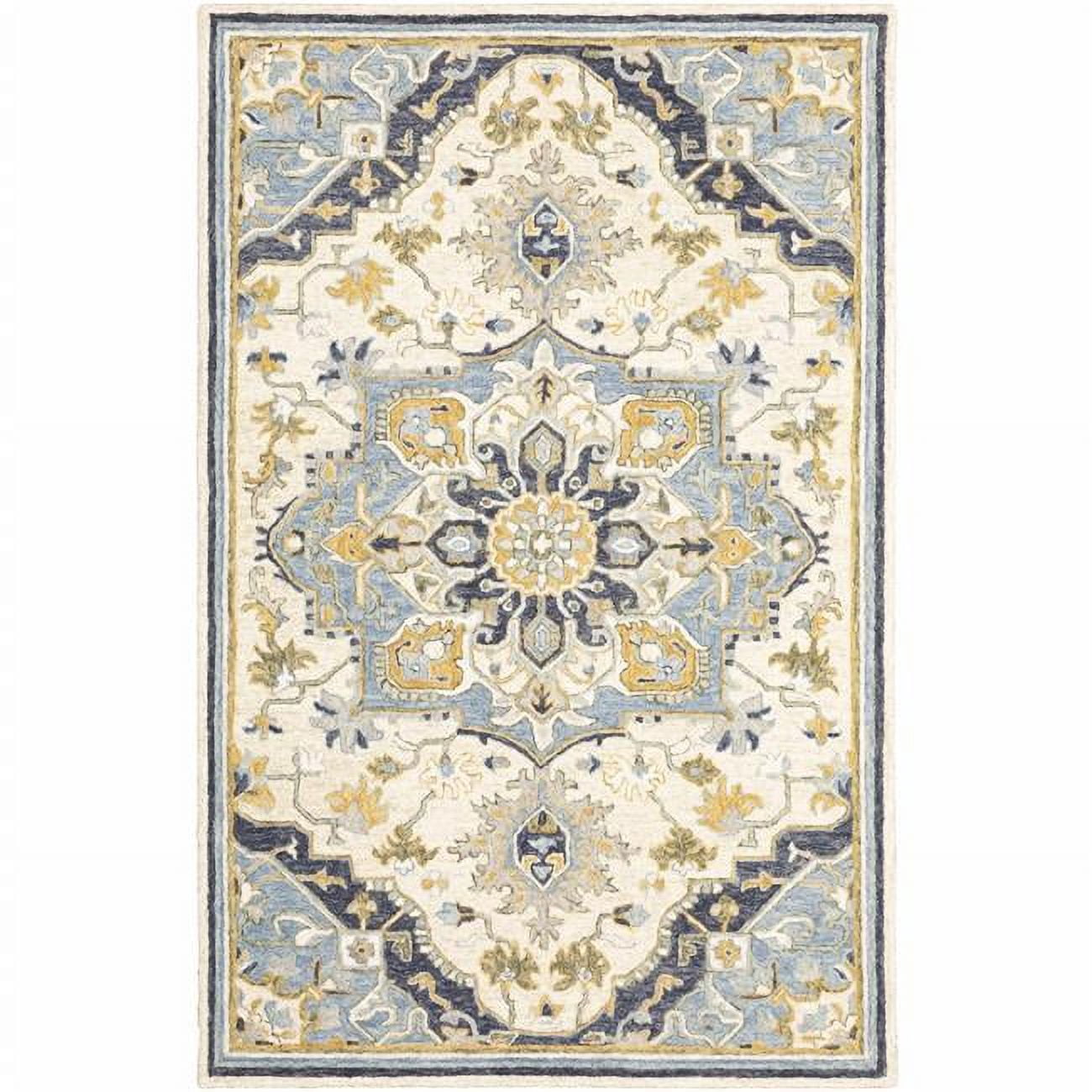 5 x 8 ft. Blue & Ivory Bohemian Rug - Walmart.com