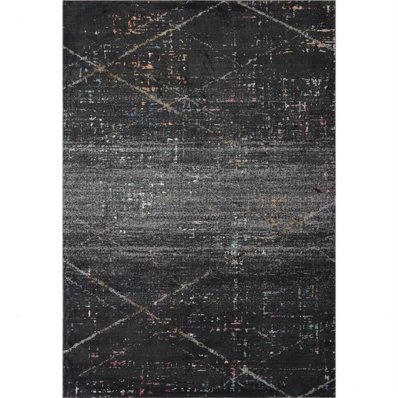 5 x 8 ft. Distressed Black Abstract Area Rug - Walmart.com