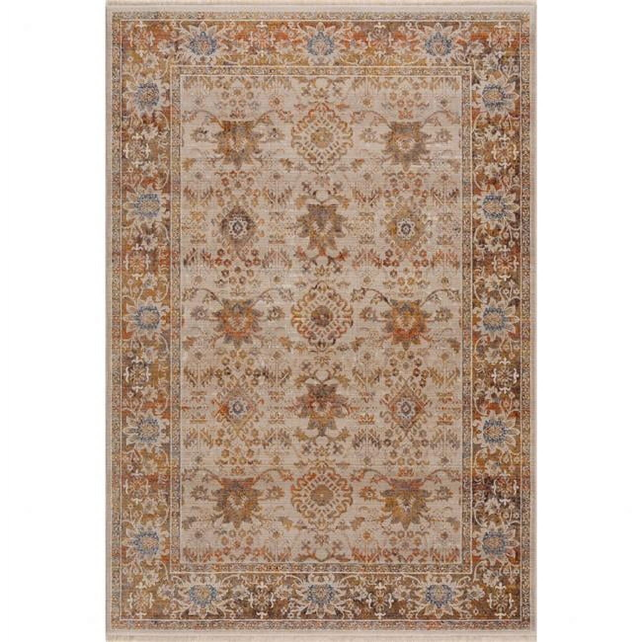 5 x 8 ft. Ivory Oriental Rectangle Area Rug - Ivory - 5 x 8 ft ...