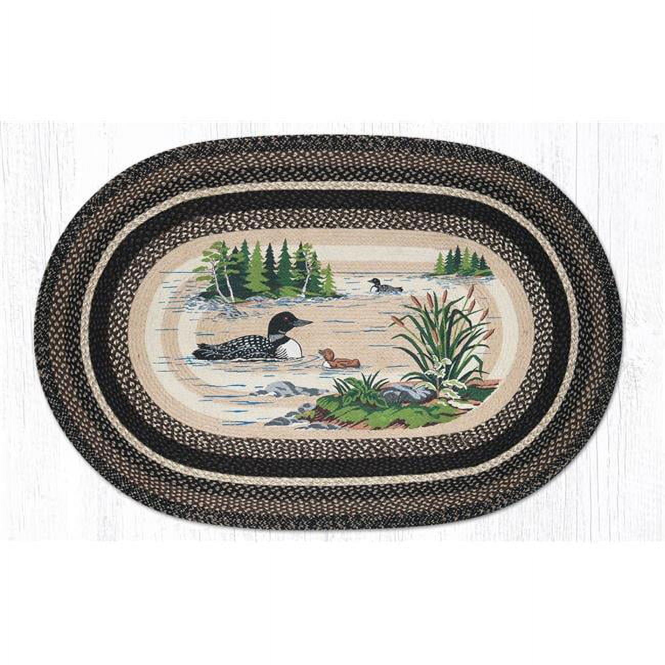 5 x 8 ft. Jute Oval Loons Patch - Walmart.com