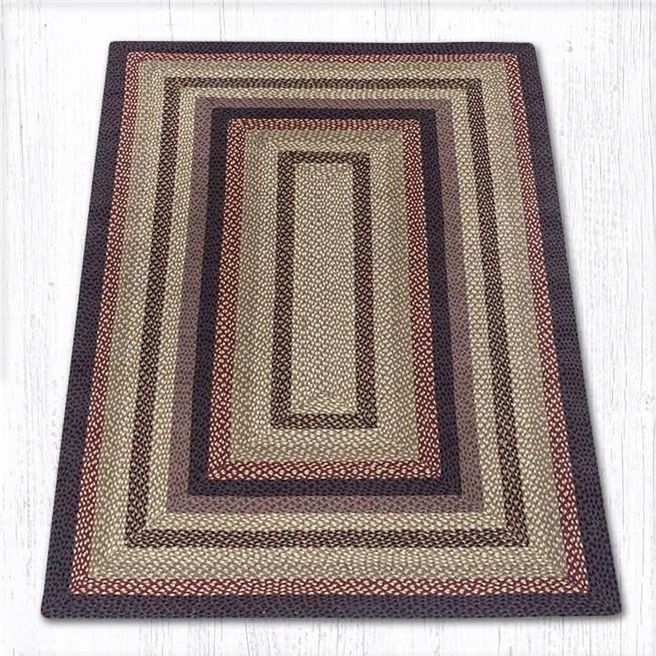 5 x 8 ft. Oblong Braided Rug, Black Cherry, Chocolate & Cream - Walmart.com