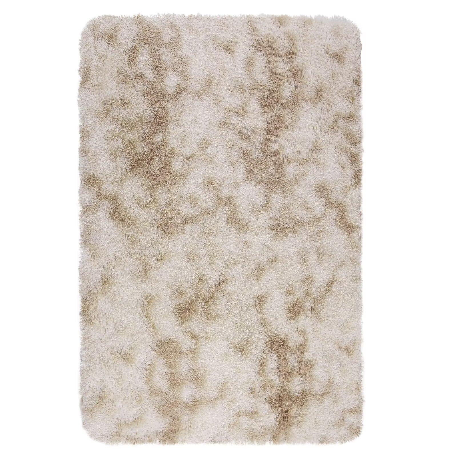 5 x 8 ft Polyester Tie-dye Light Brown Rectangular Indoor Solid Modern ...