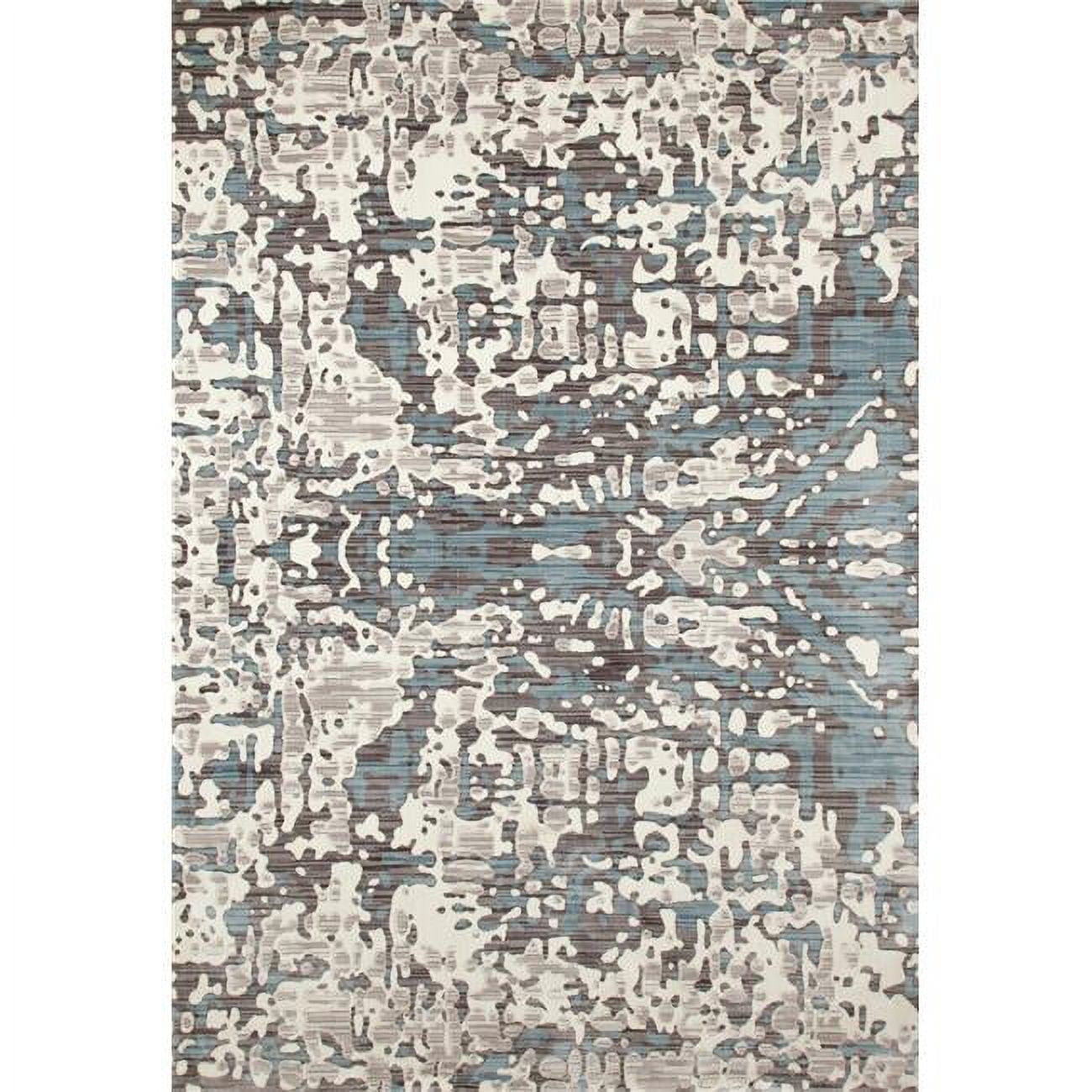 5 x 8 ft. Titanium Collection Topography Woven Area Rug, Linen ...