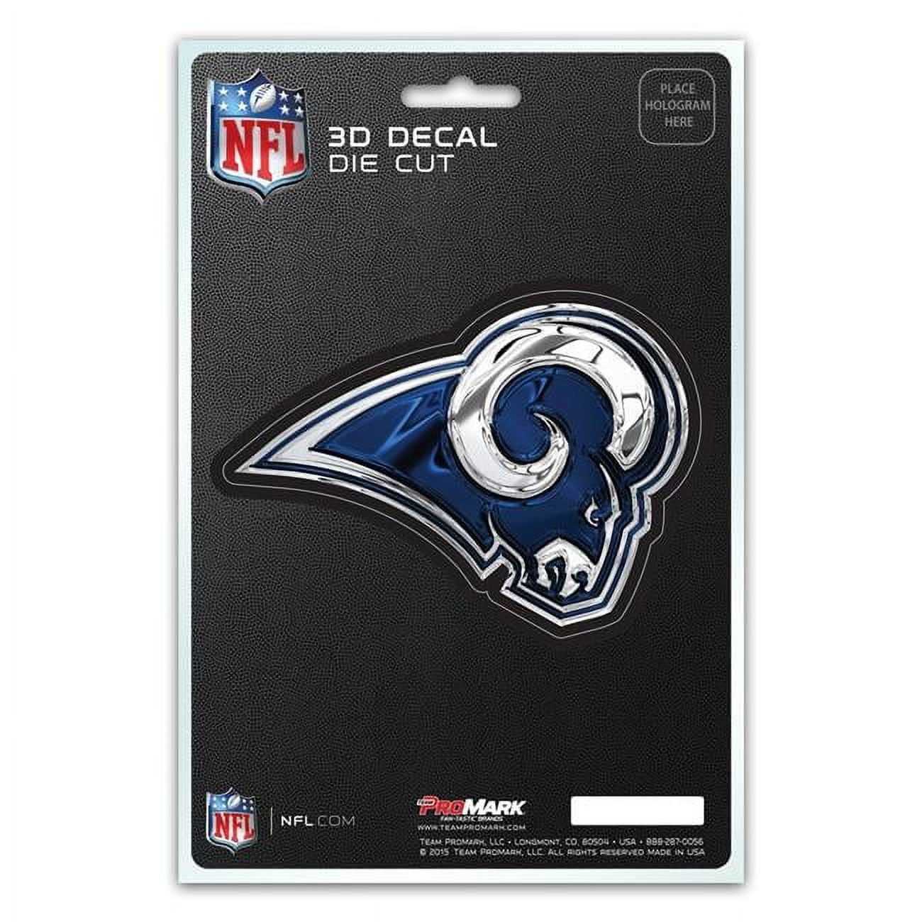5 x 8 in. Los Angeles Rams Decal Die Cut, 3D Logo Design - Walmart.com