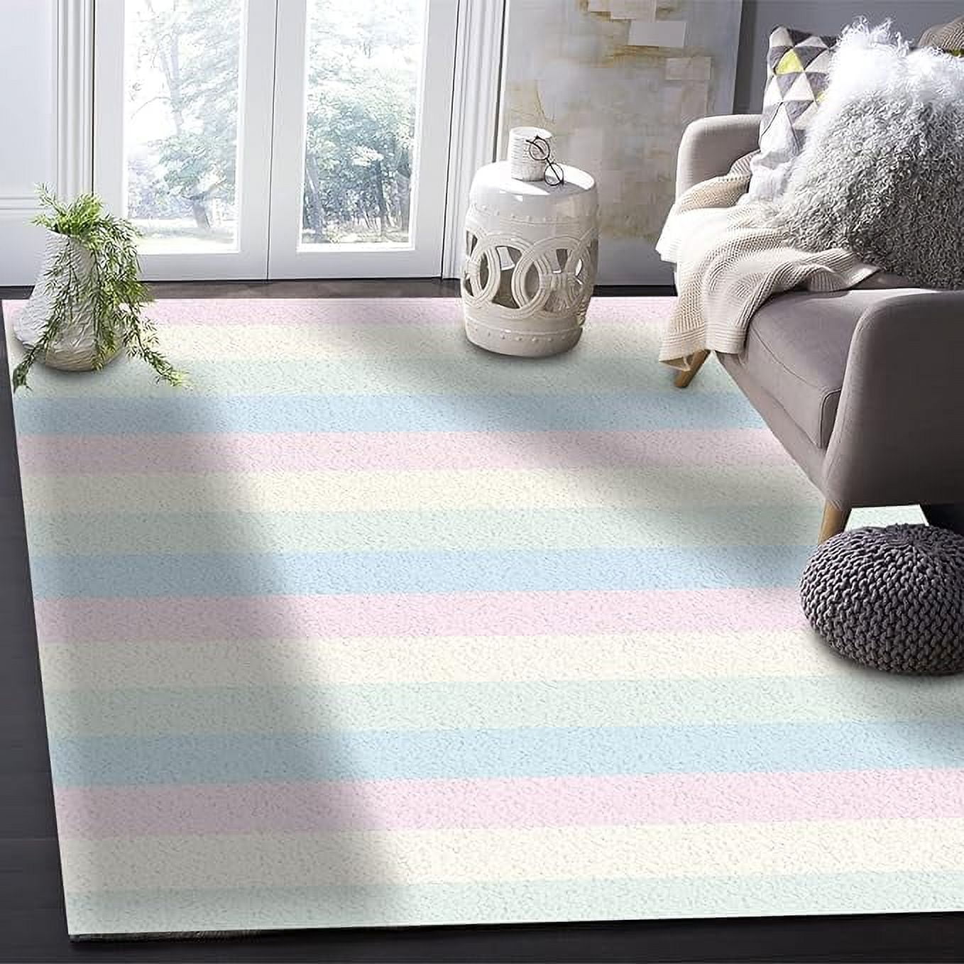 5 x 8ft Pastel Area Rug - Modern Outdoor Living Room Bedroom Area+Rug ...