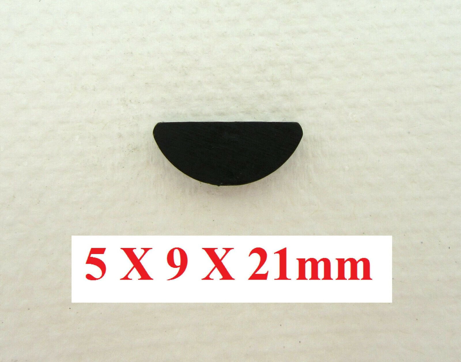 5 x 9 x 21mm Woodruff Key Half Circle Moon Shaped - Walmart.com