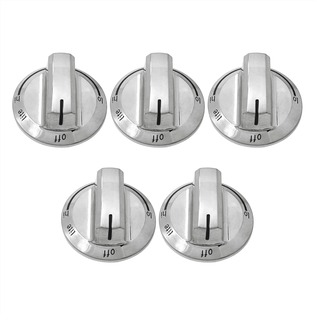 5 x Gas Cooktop Knobs-Silver - Walmart.com