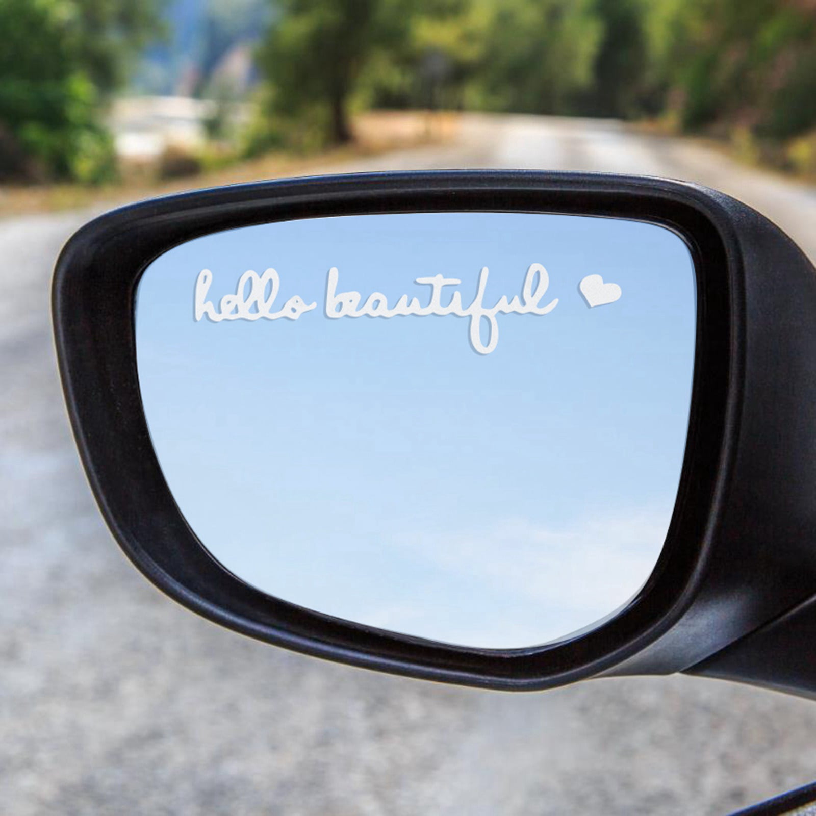 5 x Hello Beautiful Rearview Mirror Decal, Vanity Mirror Stickers, Rear ...