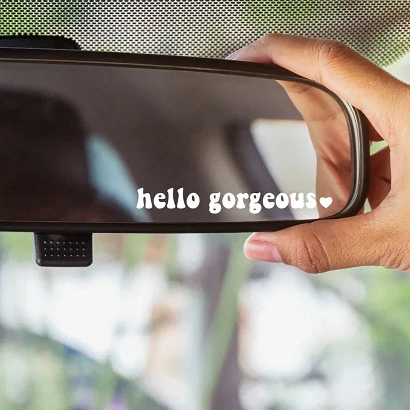 5 x Hello Beautiful Rearview Mirror Decal, Vanity Mirror Stickers, Rear ...
