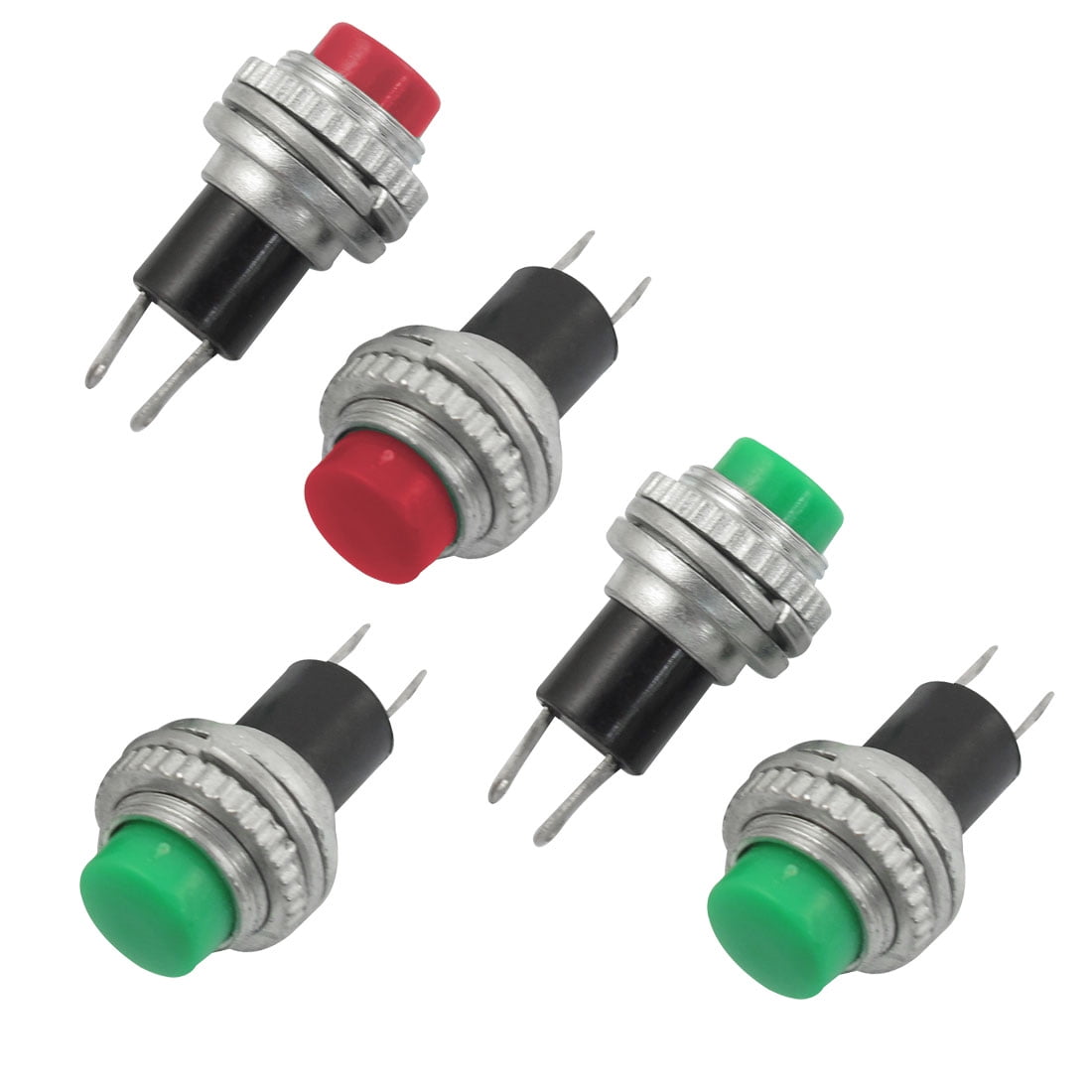 5 x Momentary Panel Mount Pushbutton Switch 9.5mm 250V/1.5A - Walmart.com
