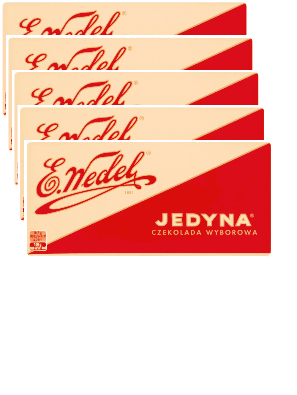 5 x Wedel Jedyna Milk Chocolate Bar 100 g - Walmart.com