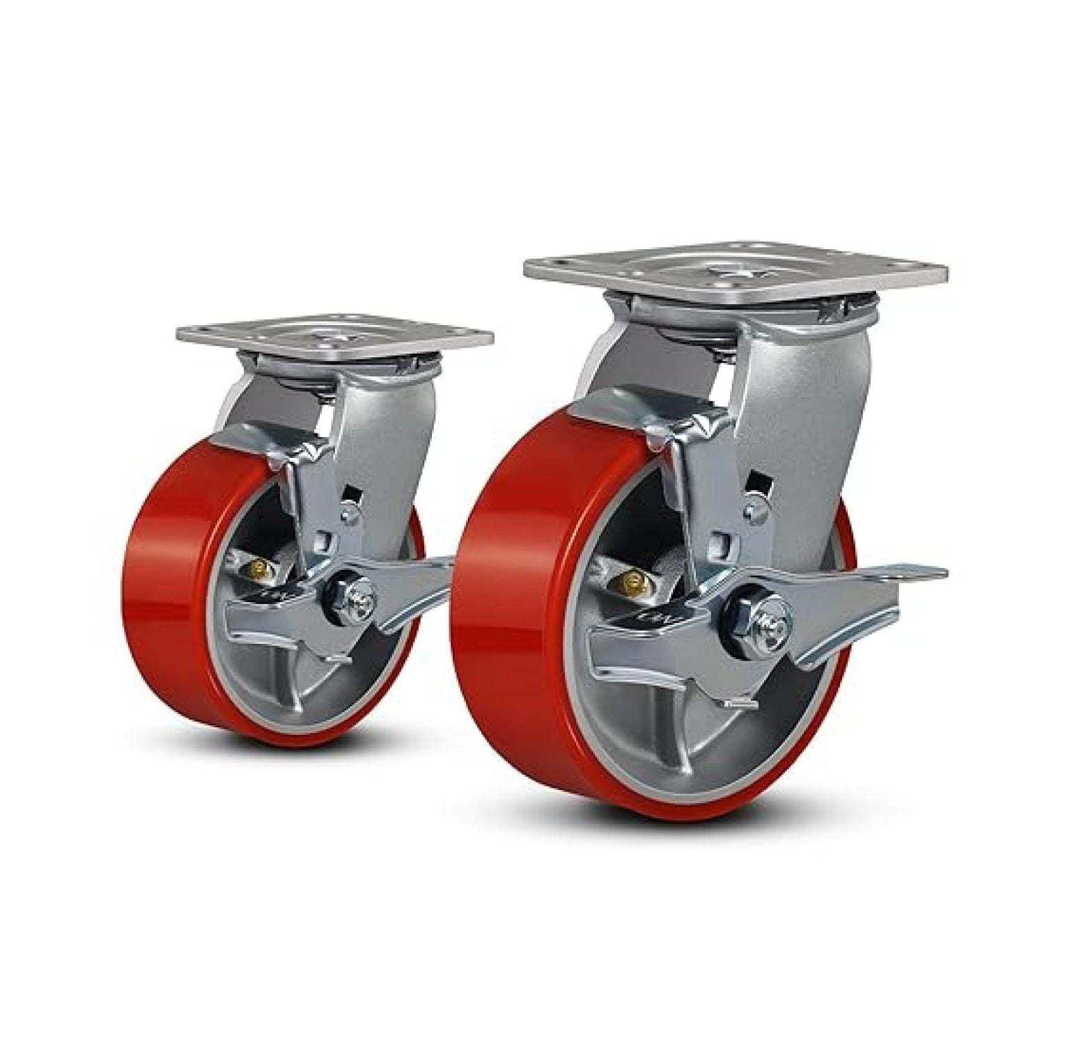 5"x2" Caster Wheels- Heavy Duty Casters, Polyurethane Casters, Capacity ...