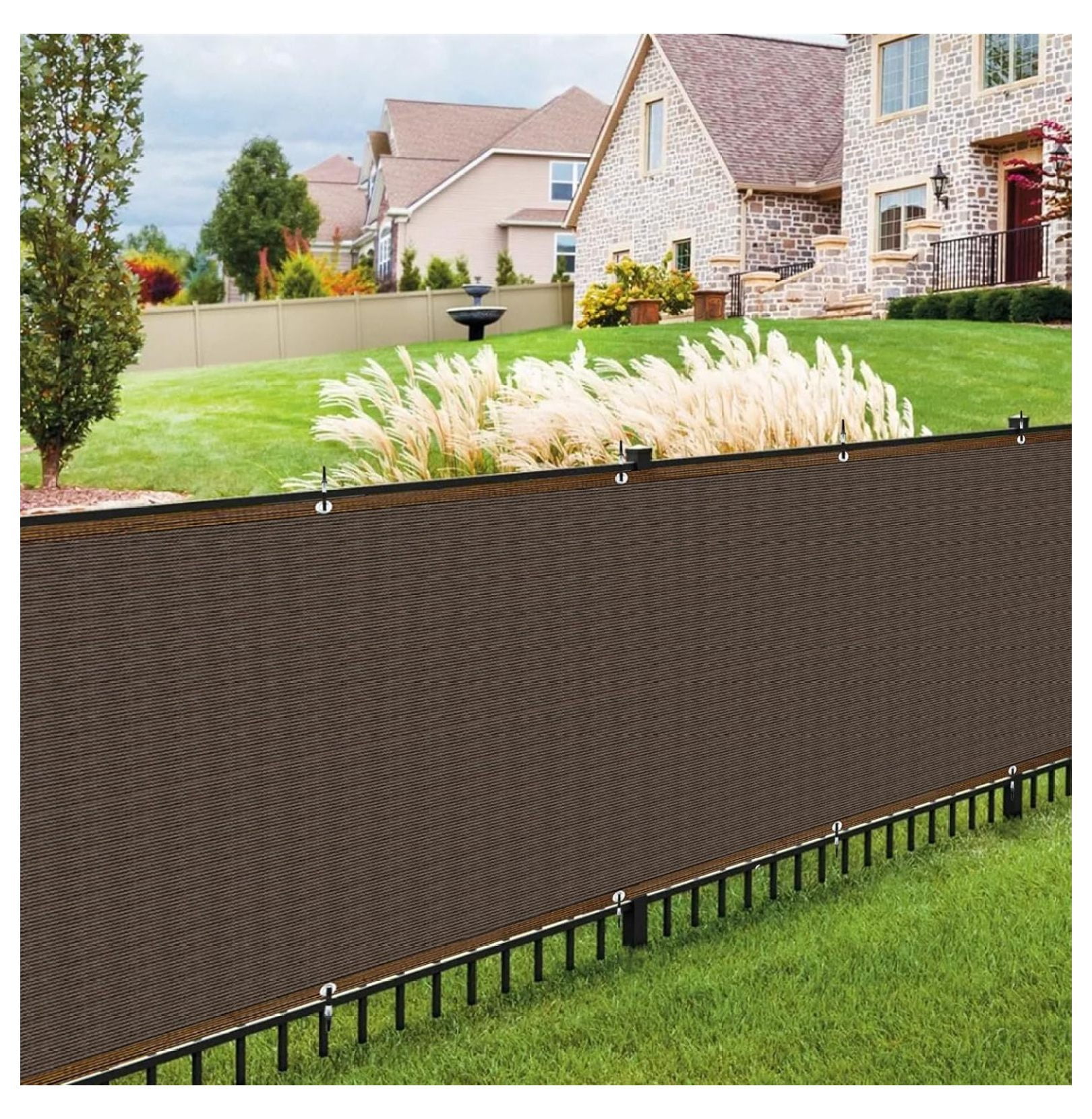 5'x32' Fence Privacy Screen Garden Decorative Fence Cover Outdoor Heavy ...