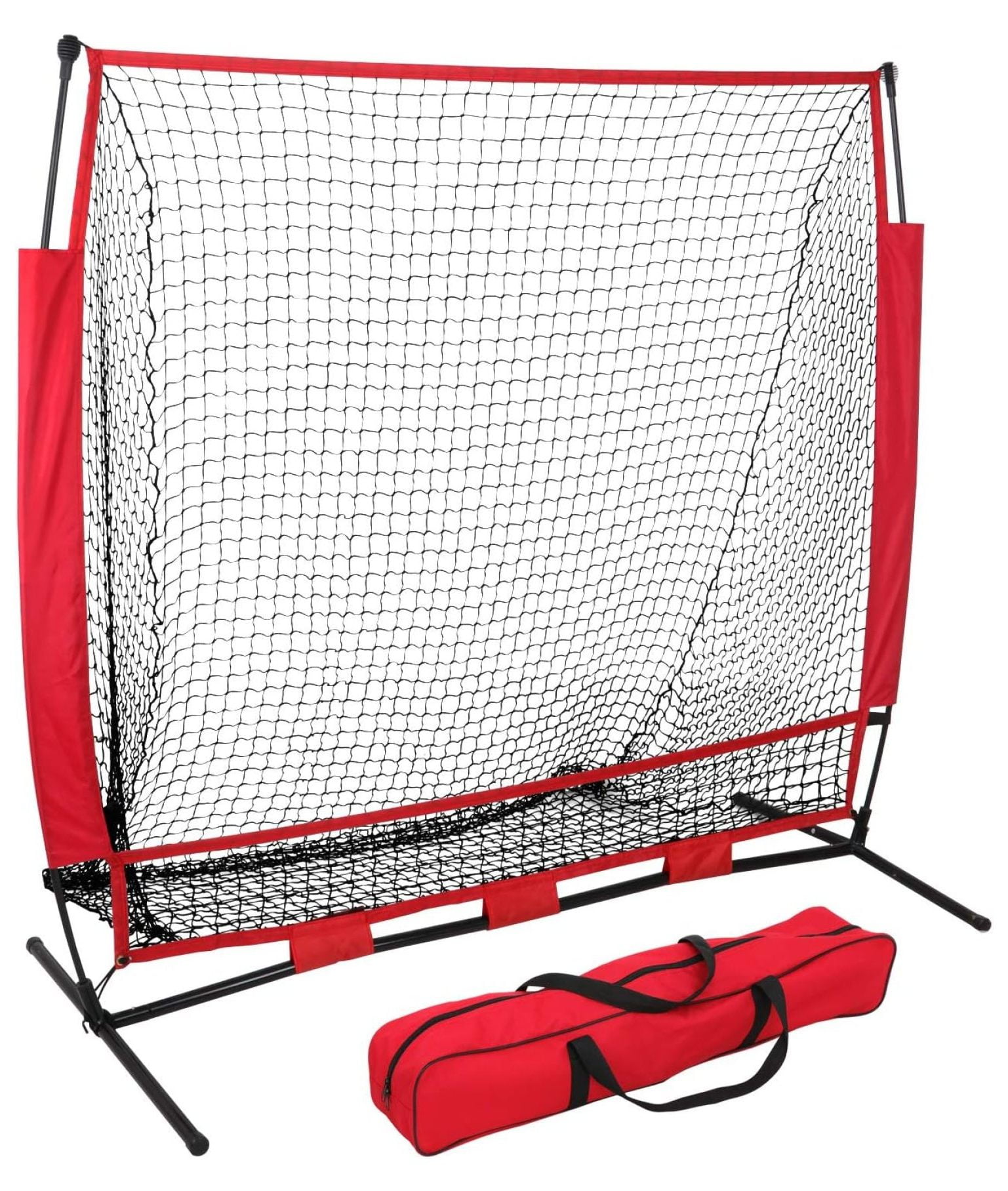 5'x5' Baseball Softball Practice Net with Carry Bag, Portable Pitching ...