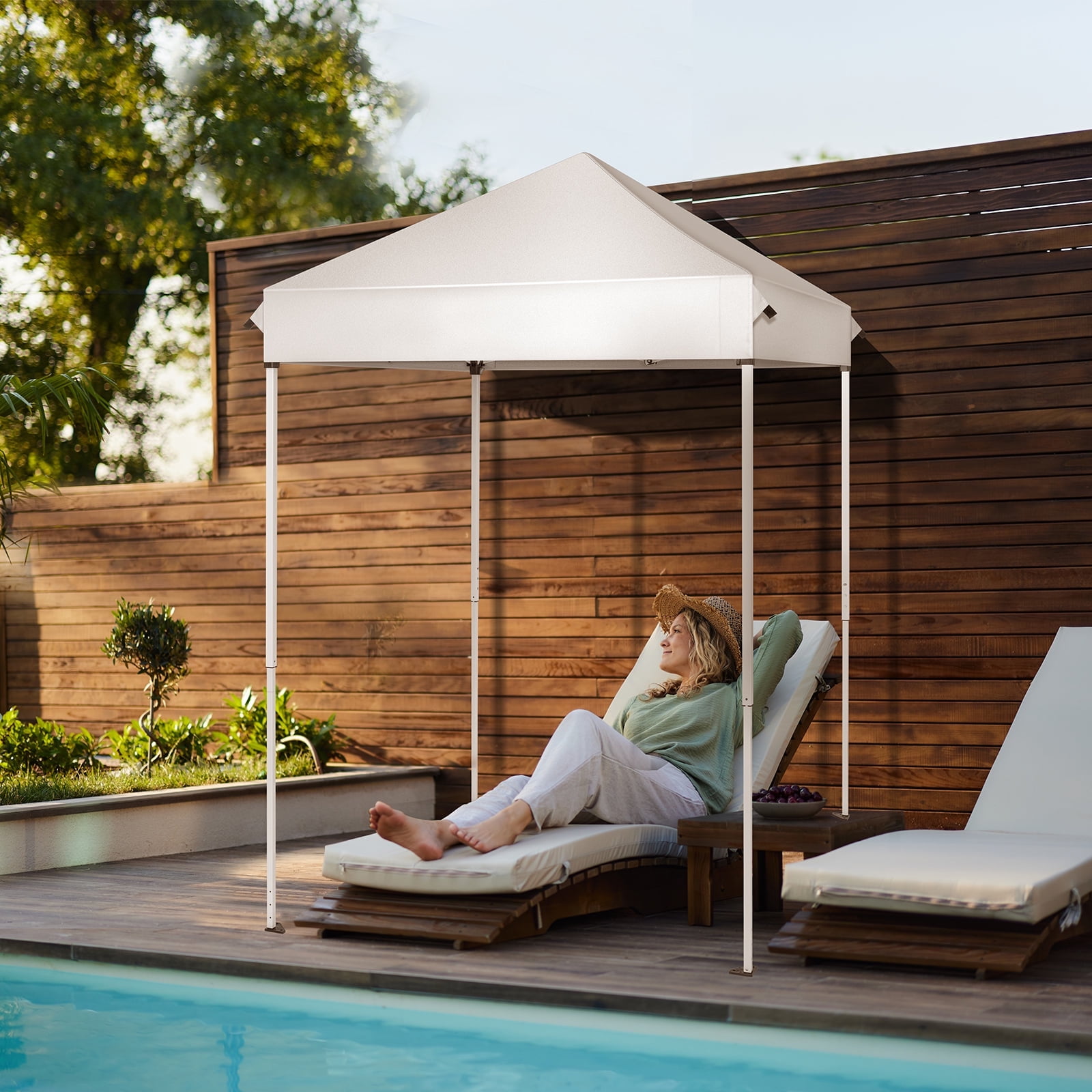 5'x5' Outdoor Canopy Gazebo - UV-Resistant, Waterproof, Portable Sun ...