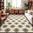 5'x7' Area Rugs, Beige Green Boho Indoor Outdoor Area Rug for Living ...