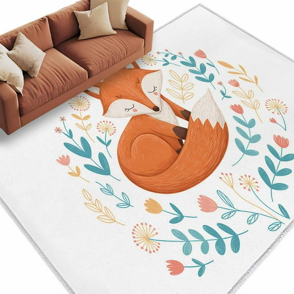 5'x7' Area Rugs Cartoon Animals Washable Area Rugs Non-Slip Indoor ...