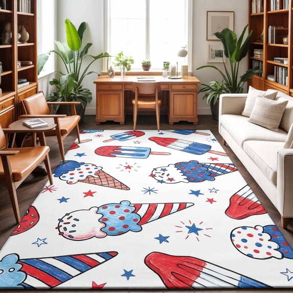 5'x7' Area Rugs, Independence Day Indoor Outdoor Area Rug for Living ...