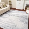 BERTHMEER 6' x 9' Gray Abstract Area Rugs for Living Room Bedroom ...