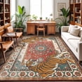 5'x7' Area Rugs, Retro Tiger Indoor Outdoor Area Rug for Living Room ...