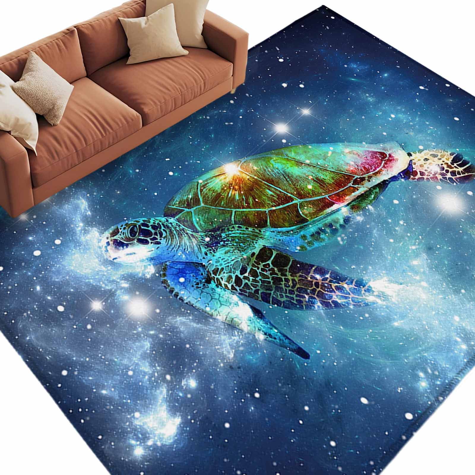 5'x7' Area Rugs Sea Turtle Washable Area Rugs Non-Slip Indoor Floor ...