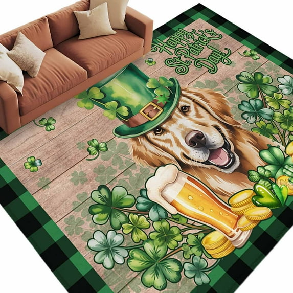 5'x7' Area Rugs St Patricks Day Washable Area Rugs Non-Slip Indoor ...