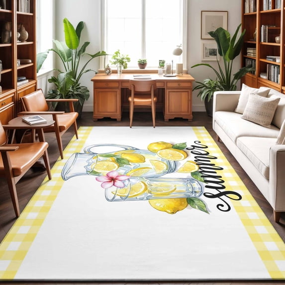 5'x7' Area Rugs, Summer Fruits Indoor Outdoor Area Rug for Living Room ...