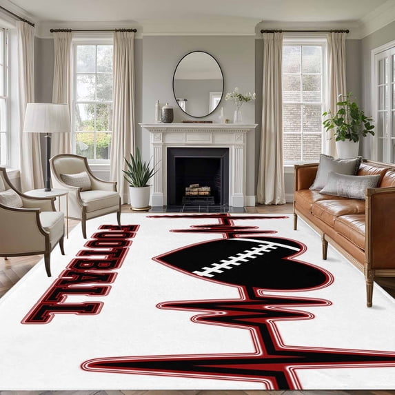 5'x7' Area Rugs, Valentine's Day Indoor Outdoor Area Rug for Living ...