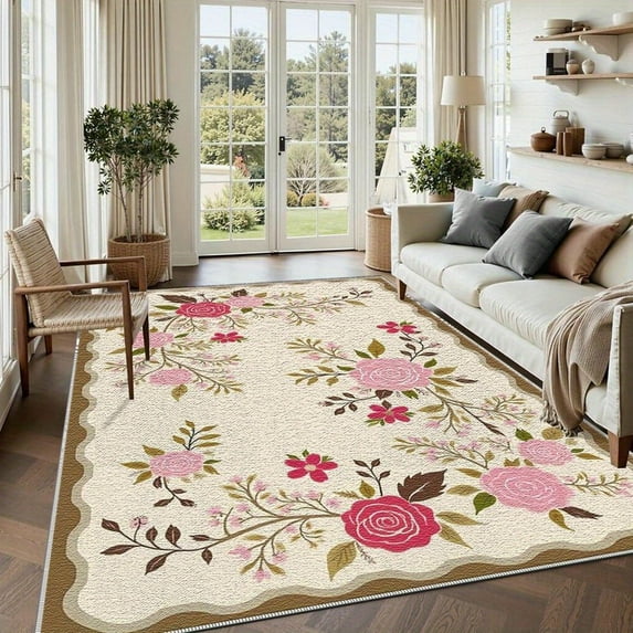 5'x7' Bathroom Carpet Carpet Mat Farmhouse Area Rug Living Toom Area ...