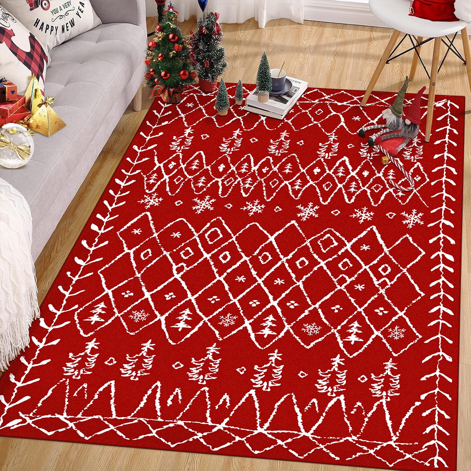 5'x7' Christmas Area Rugs for Living Room Kitchen Bathroom Bedroom ...
