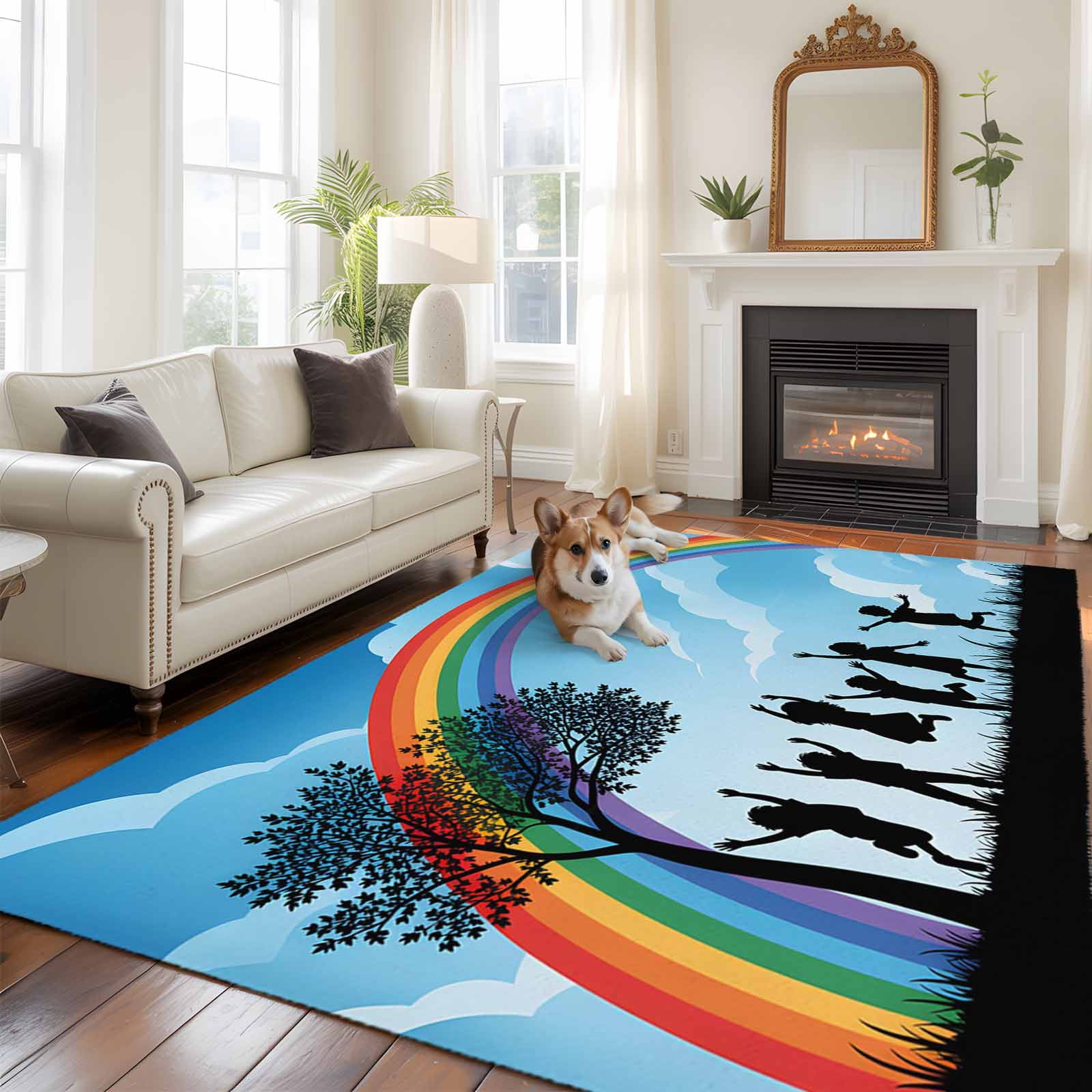 5'x8' Area Rugs, Colorful Indoor Outdoor Area Rug for Living Room ...