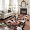 5'x8' Area Rugs, Funny Dog Printed Indoor Outdoor Area Rug for Living ...