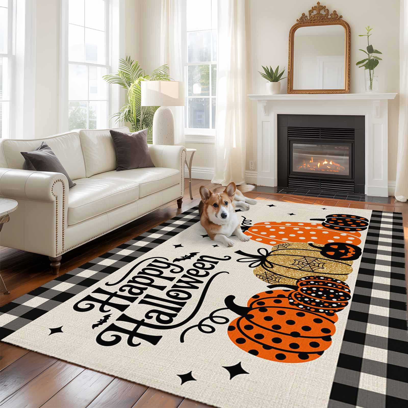 5'x8' Area Rugs, Halloween Indoor Outdoor Area Rug for Living Room ...