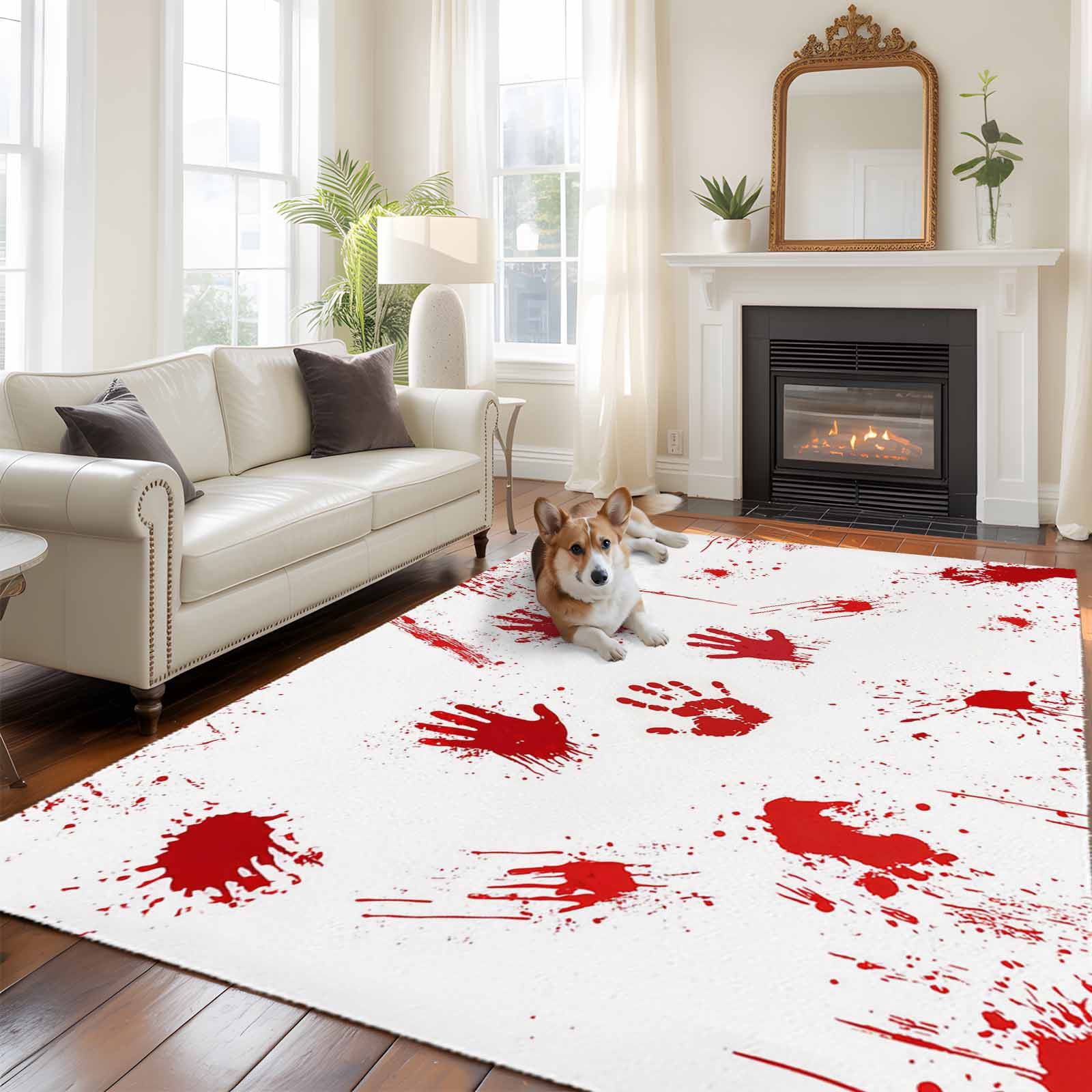 5'x8' Area Rugs, Halloween Indoor Outdoor Area Rug for Living Room ...