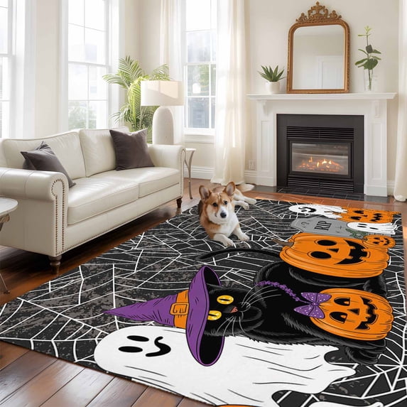 5'x8' Area Rugs, Halloween Indoor Outdoor Area Rug for Living Room ...