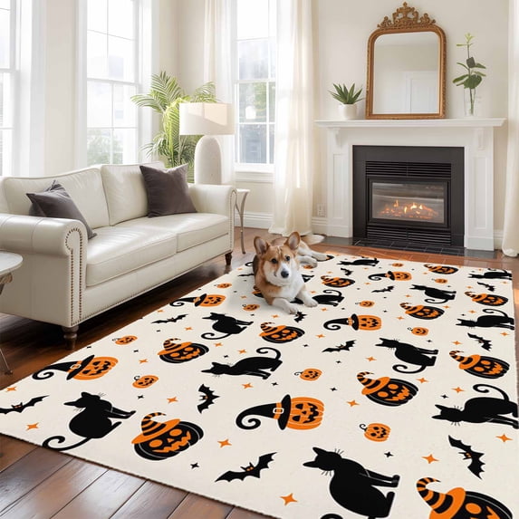 5'x8' Area Rugs, Halloween Indoor Outdoor Area Rug for Living Room ...
