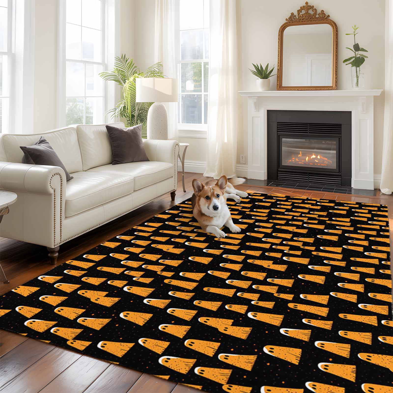 5'x8' Area Rugs, Halloween Indoor Outdoor Area Rug for Living Room ...