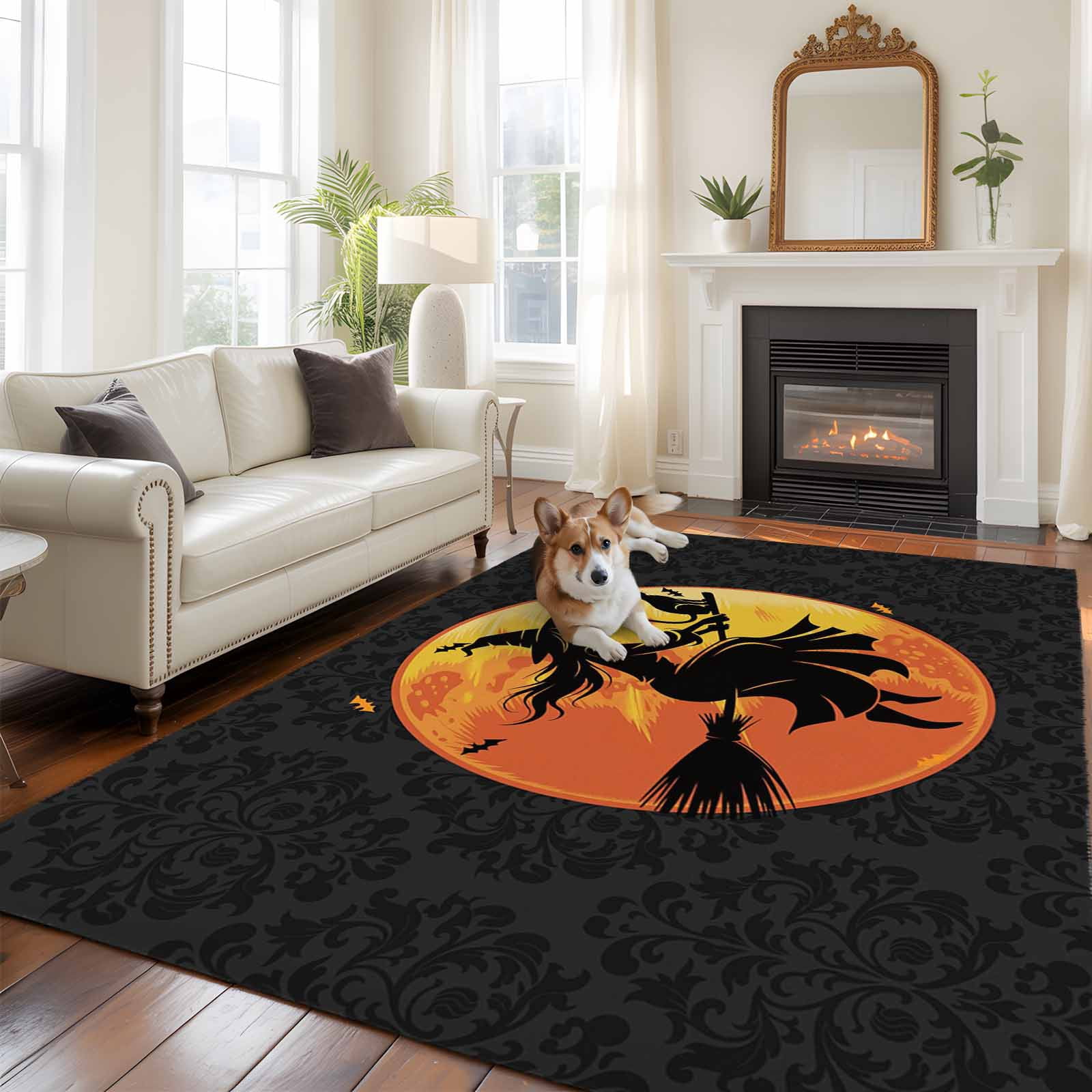5'x8' Area Rugs, Halloween Indoor Outdoor Area Rug for Living Room ...