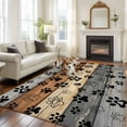 5'x8' Area Rugs, Haze Blue Brown Indoor Outdoor Area Rug for Living ...