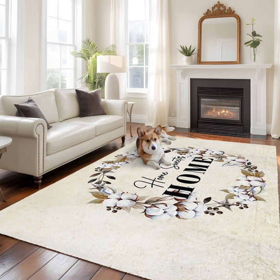 5'x8' Area Rugs, Home Sweet Indoor Outdoor Area Rug for Living Room ...