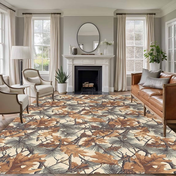 5'x8' Area Rugs, Maple Leaf Indoor Outdoor Area Rug for Living Room ...