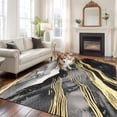 5'x8' Area Rugs, Marble Black Indoor Outdoor Area Rug for Living Room ...