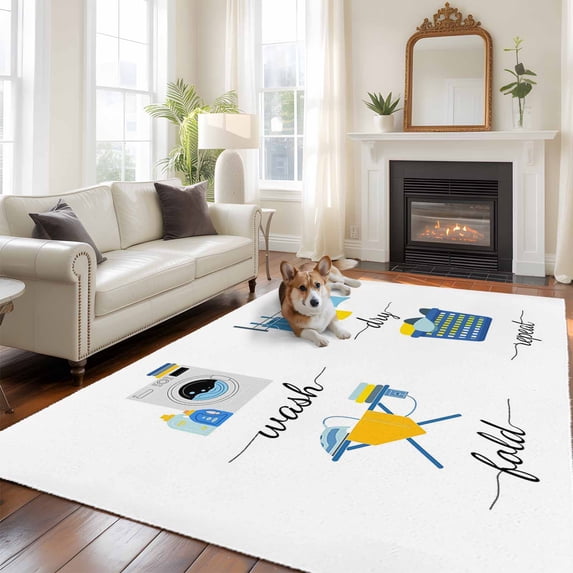 5'x8' Area Rugs, Modern Minimalist Indoor Outdoor Area Rug for Living ...