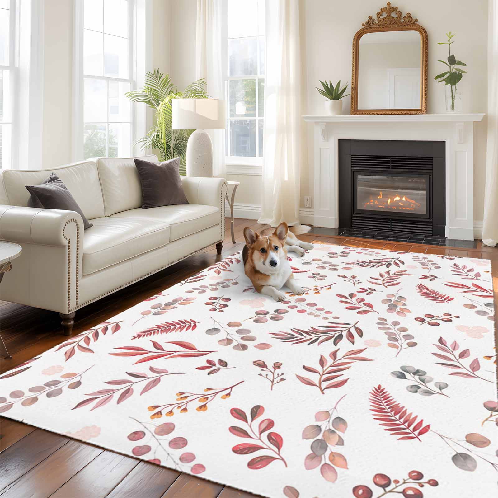 5'x8' Area Rugs, Red Fruit Indoor Outdoor Area Rug for Living Room ...