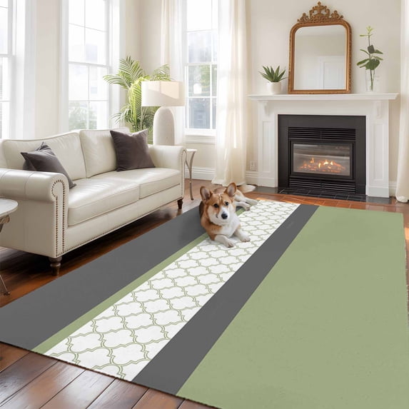 5'x8' Area Rugs, Sage Green Morocco Indoor Outdoor Area Rug for Living ...