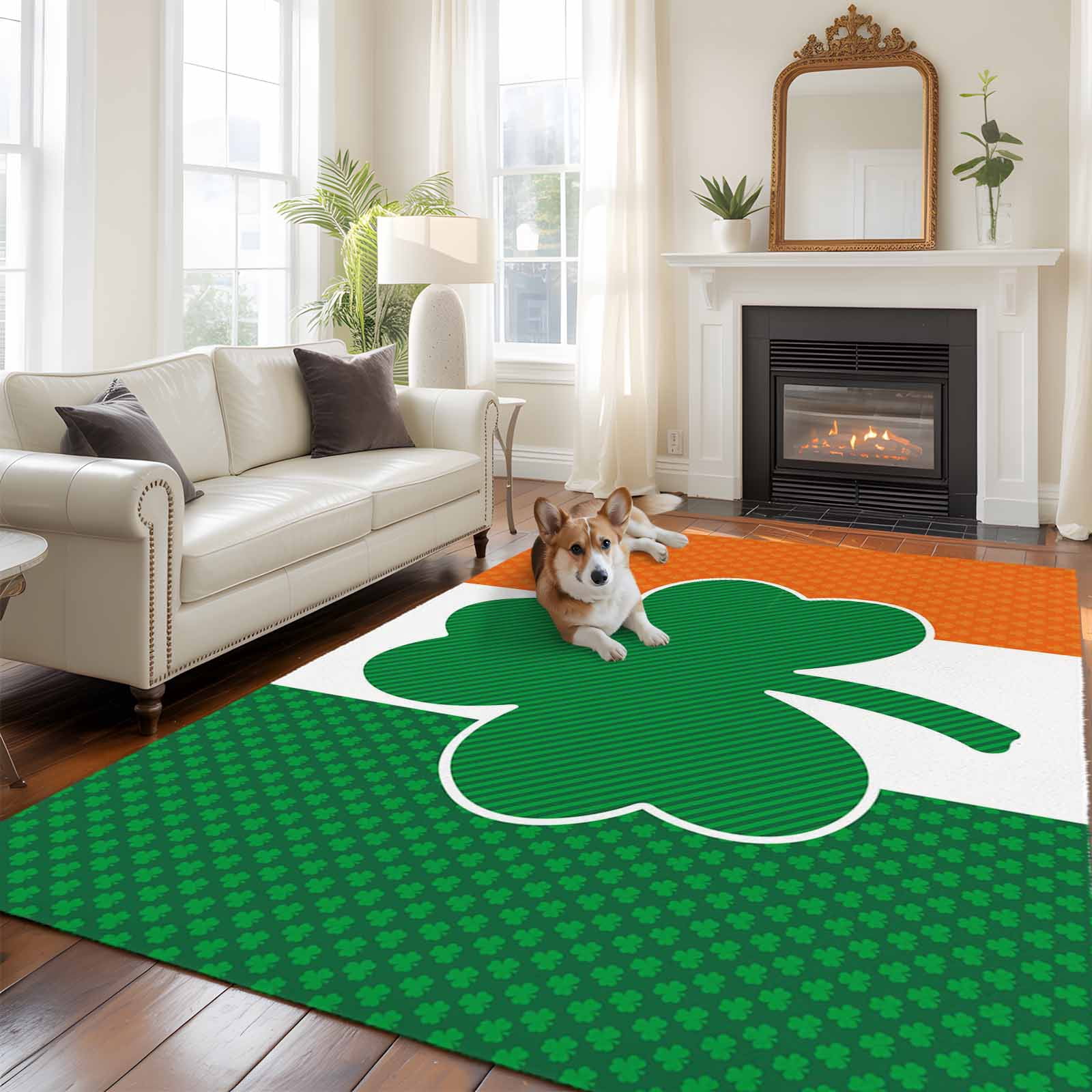 5'x8' Area Rugs, St. Patrick's Day Indoor Outdoor Area Rug for Living ...