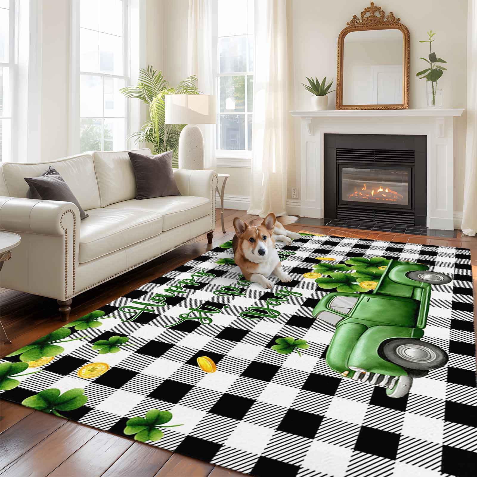 5'x8' Area Rugs, St. Patrick's Day Indoor Outdoor Area Rug for Living ...